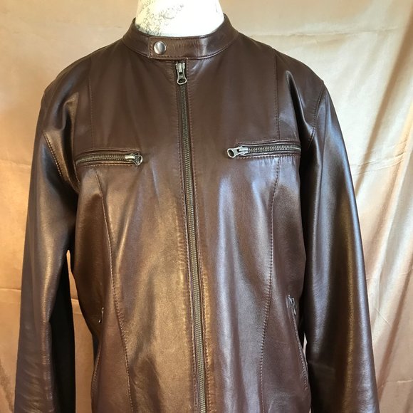 Unk | Jackets & Coats | Mens Unisex Lamb Leather Jacket In Classic ...